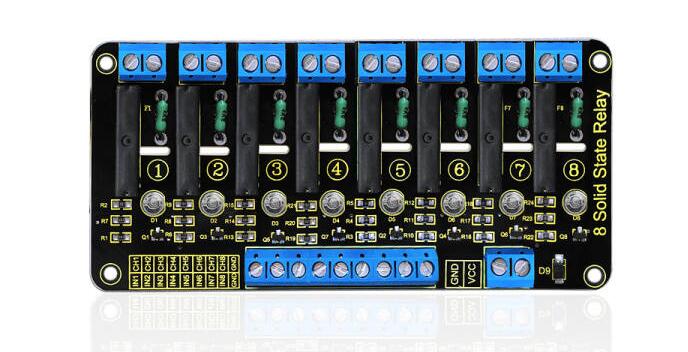 Ks0266 keyestudio Eight-channel Solid State Relay Module - Keyestudio Wiki
