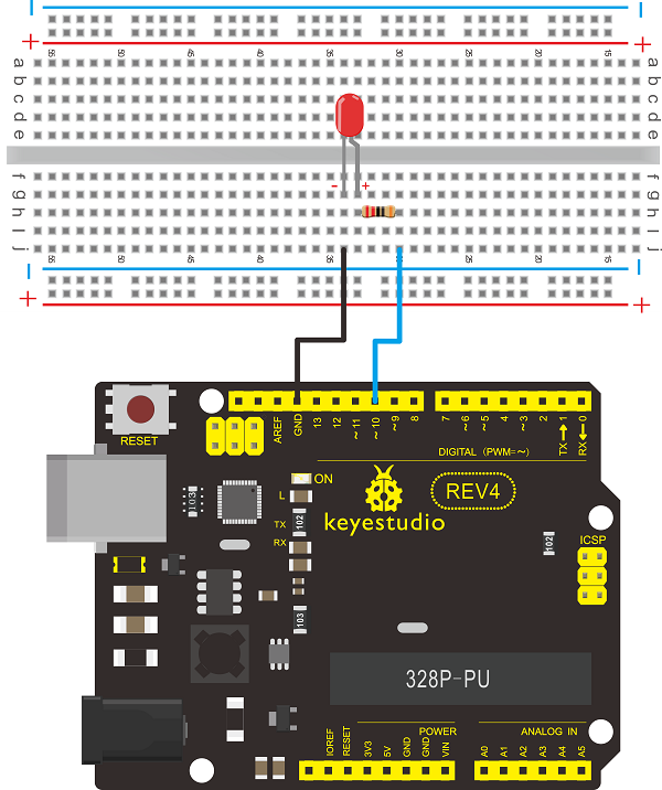 Ks0070 keyestudio UNO R3 Breadboard Kit for Arduino - Keyestudio Wiki