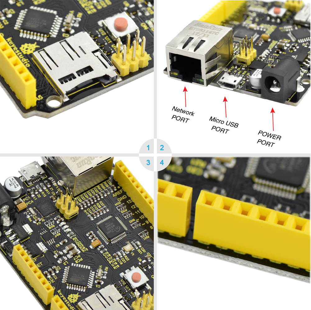 Ks0304 Keyestudio W5500 ETHERNET DEVELOPMENT BOARD (WITHOUT POE) - Keyestudio Wiki