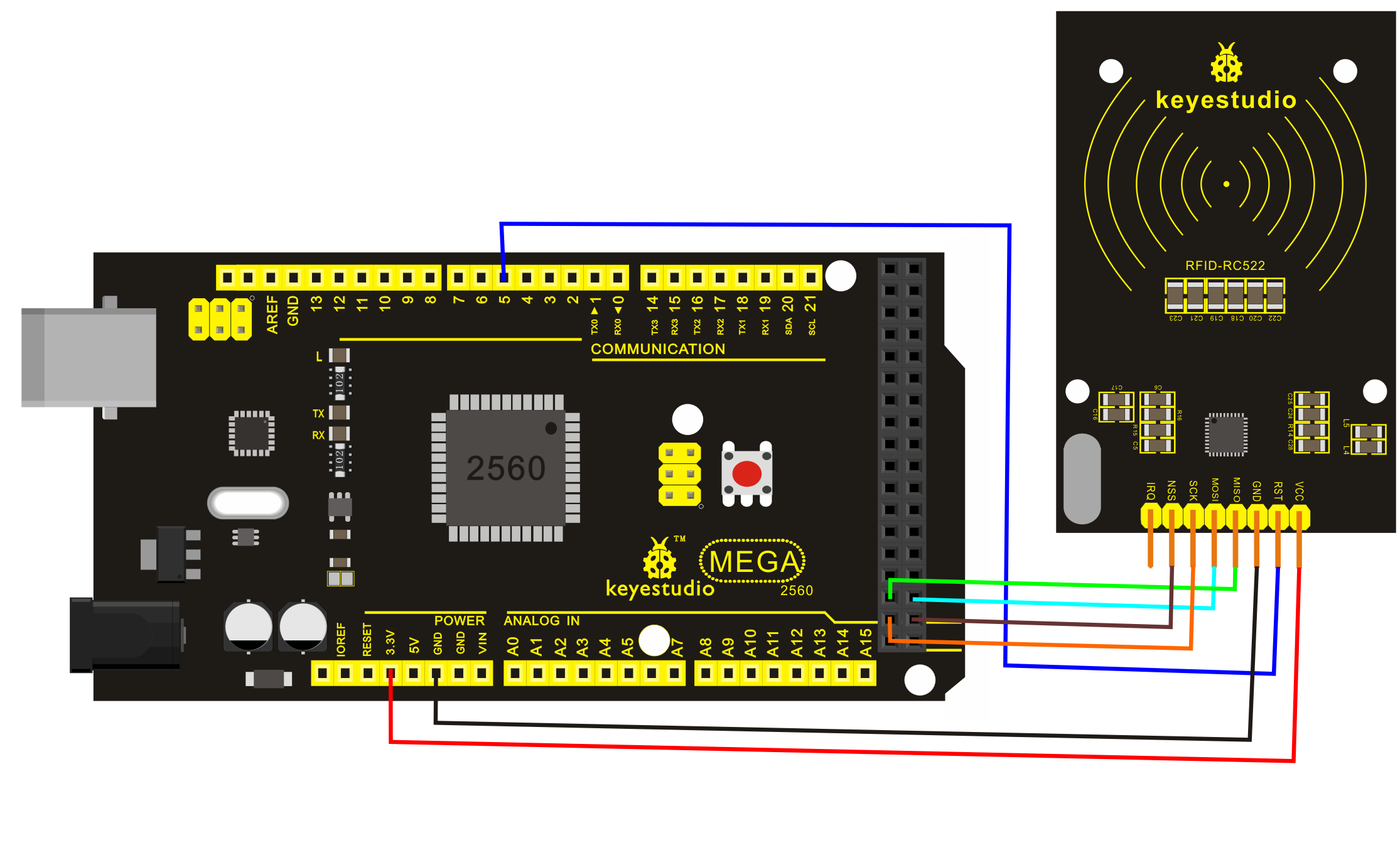 Rfid rc522 схема подключения arduino