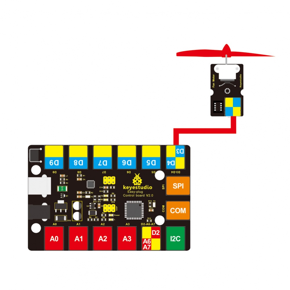 Ks0241 keyestudio EASY plug L9110 Fire Extinguishing Module ...