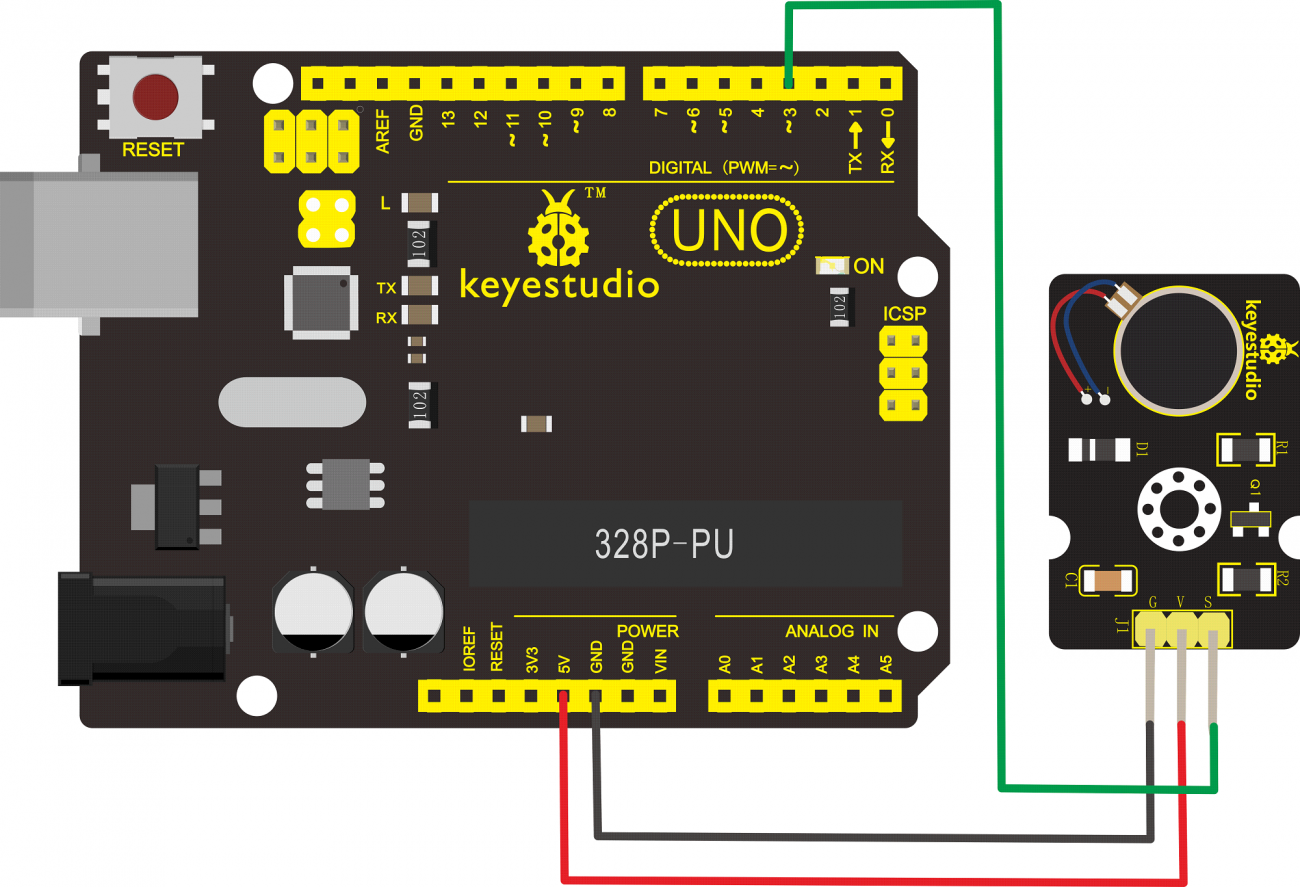 KS0450 Keyestudio Vibration Motor Module (Black and Eco-friendly ...