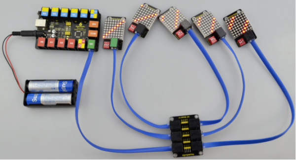 KS0395 EASY plug 8x8 LED Matrix Module Address Select - Keyestudio Wiki