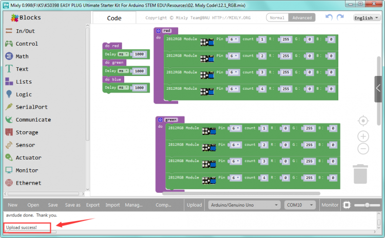 KS0370 EASY plug 2812 2x2 Full Color RGB Module (Black and Eco-friendly ...