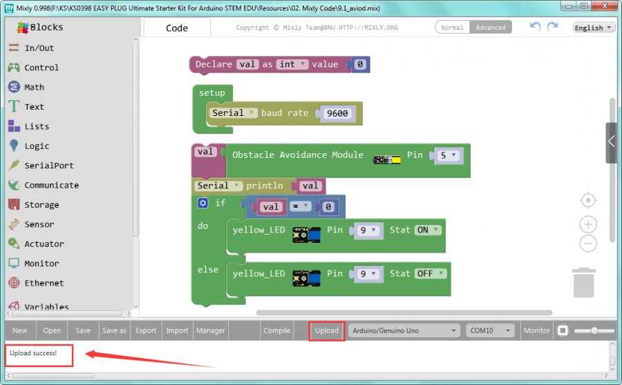 Ks0120 keyestudio EASY plug Infrared Obstacle Avoidance Sensor ...