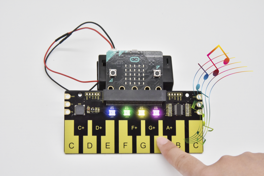KS0440 Keyestudio Piano Shield for Micro:bit (Black and Eco-friendly ...