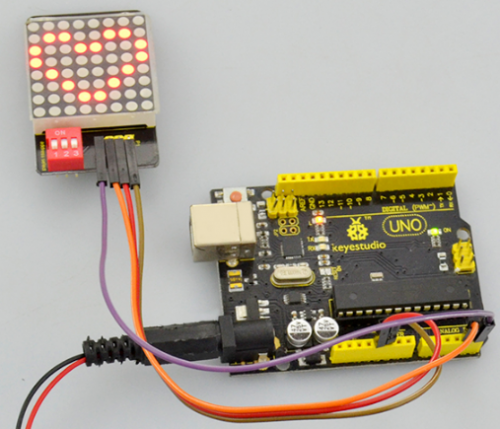 KS0396 keyestudio 8x8 LED Matrix Module Address Select - Keyestudio Wiki