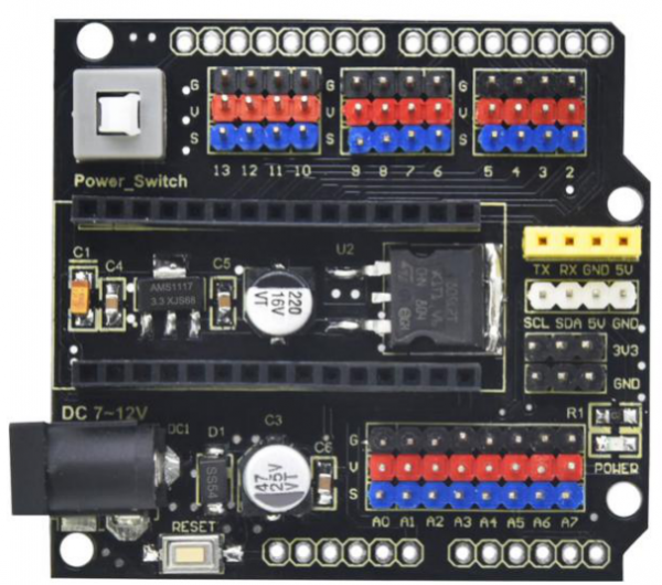 KS0485 Keyestudio NANO Shield With DC End (Black and Eco-friendly ...