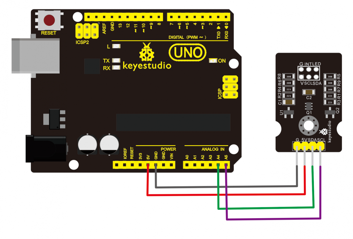 KS0407 Keyestudio TCS34725 Color Sensor - Keyestudio Wiki