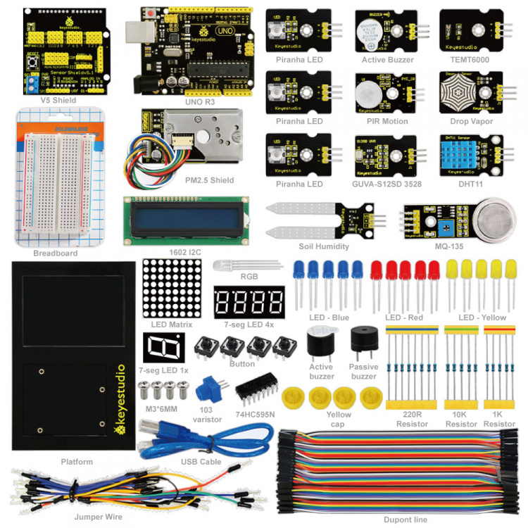 Ks0190 keyestudio Environment Monitoring Kit - Keyestudio Wiki