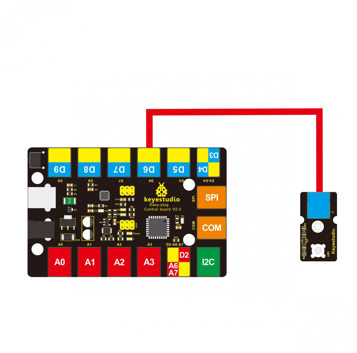 Ks0229 keyestudio EASY plug Digital Green LED Module - Keyestudio Wiki